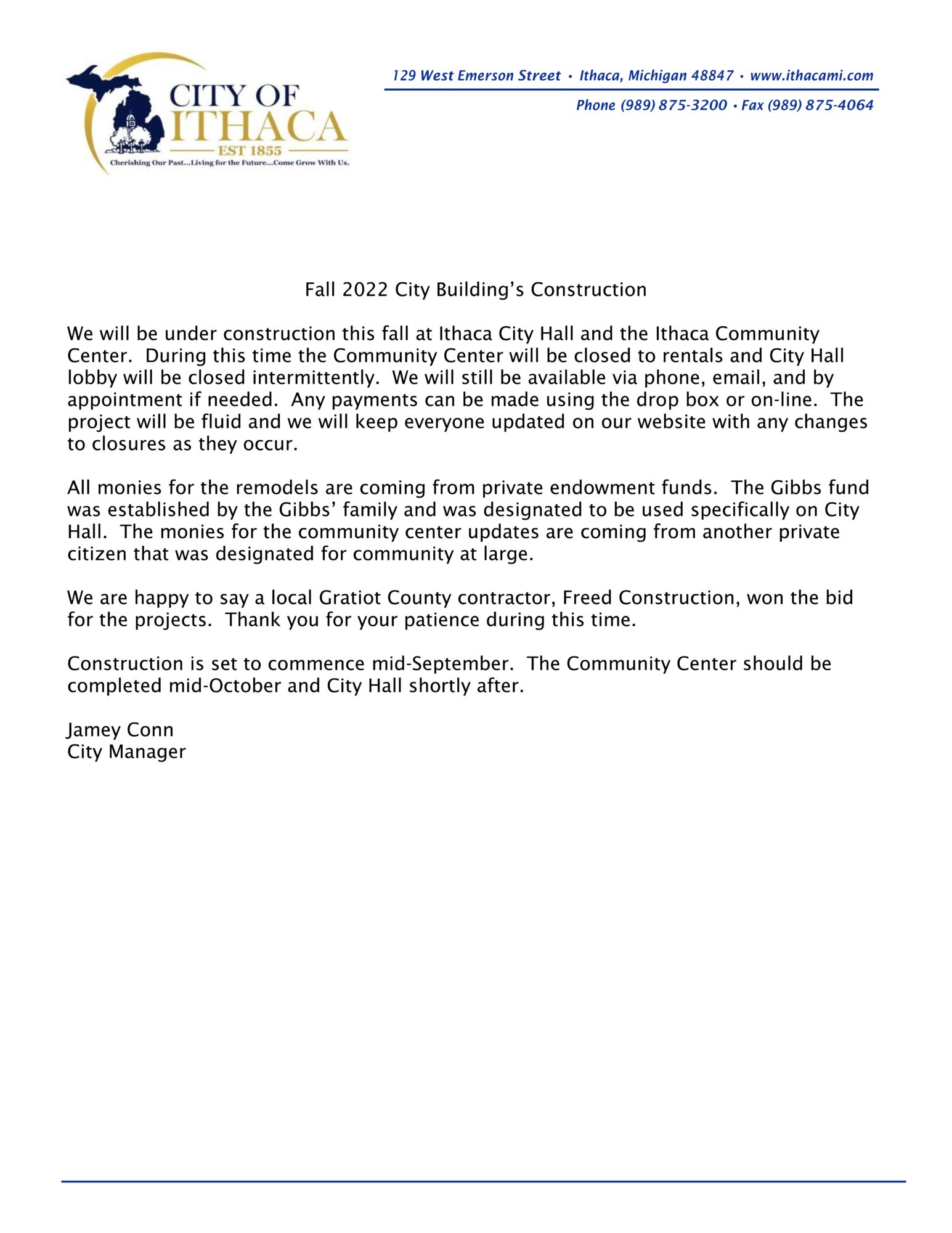 Public Notices & Announcements - City of Ithaca